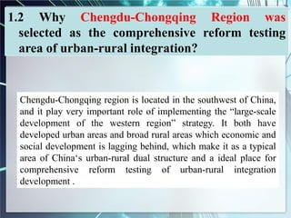 Land reforms to reduce disparity in Chongqing and Chengdu | PPT | Free ...