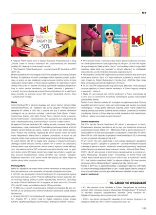 Case study marki M1 z Albumu Superbrands Polska 2015 | PDF