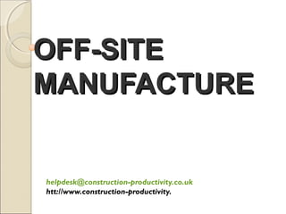 080 off site manufacture (1) | PPT | Woodworking | Arts and Crafts