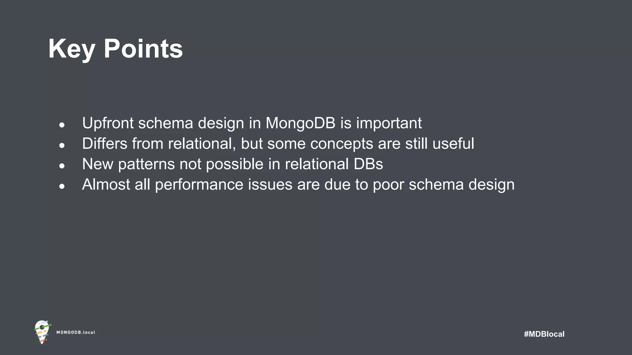 [MongoDB.local Bengaluru 2018] Jumpstart: Introduction to Schema Design | PPTX