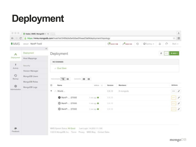 Ops Jumpstart: MongoDB Management Service | PPT