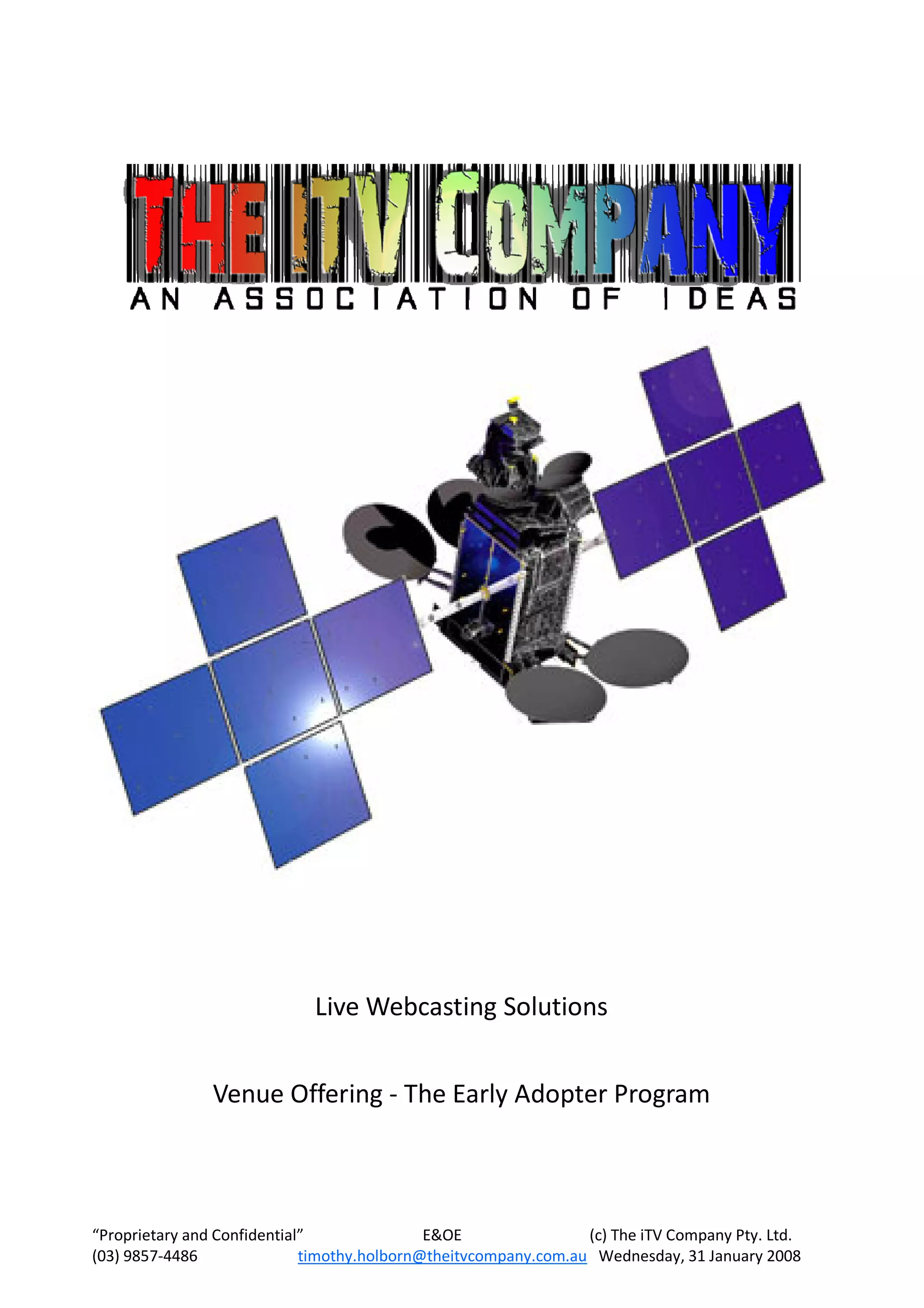 080131 Venue Solutions Early Adopter Program | PDF