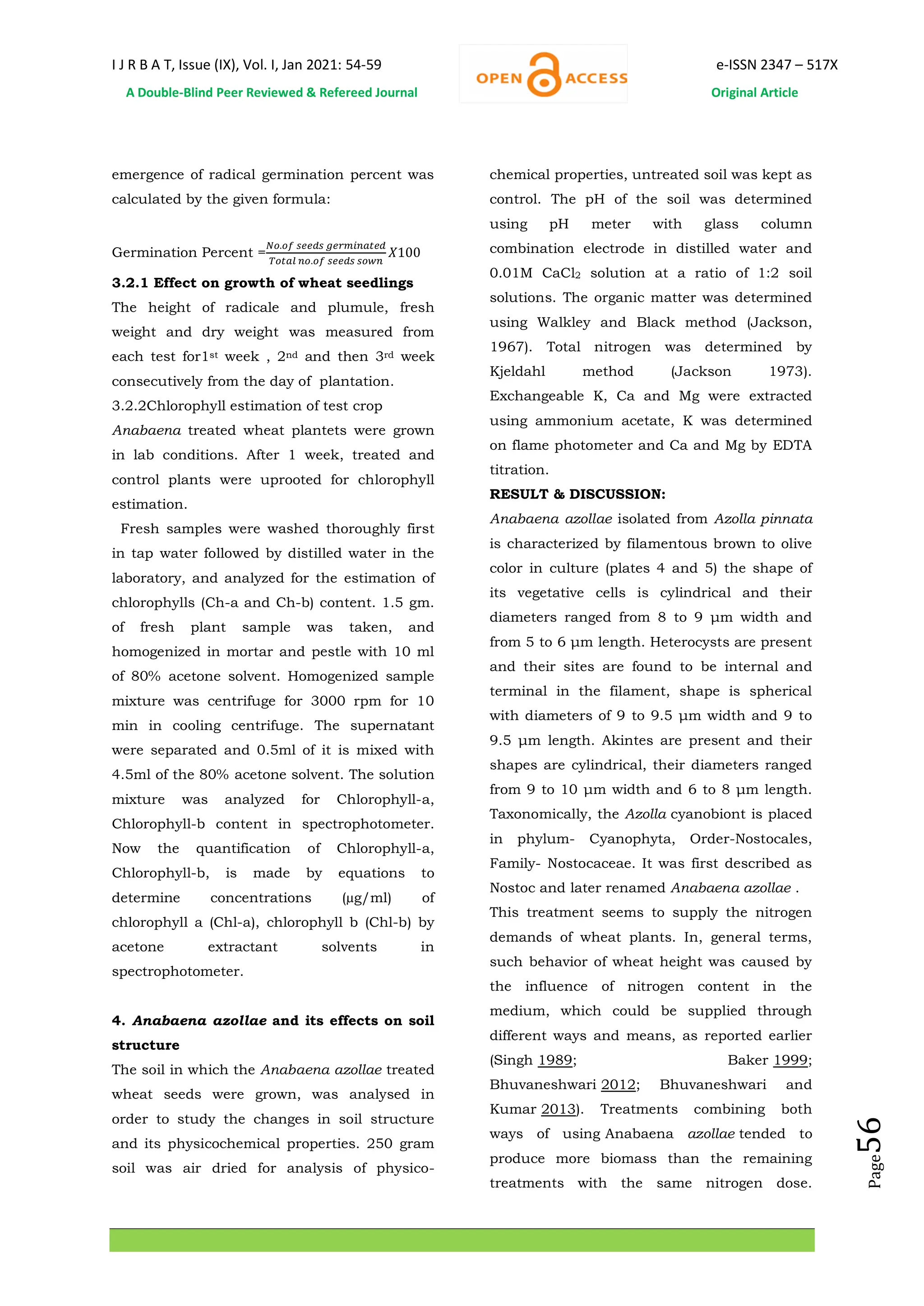 ANABAENA AZOLLAE CULTURE WATER, A SOURCE FOR BIOREMEDIATION | PDF