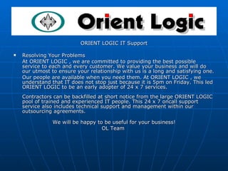 Orient Logic | PPT