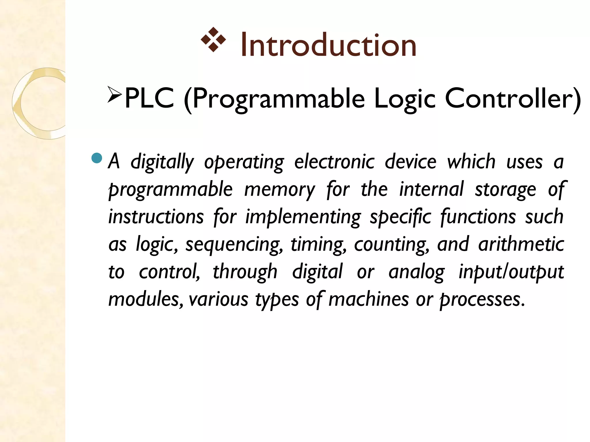 Programmable logic Controller | PPT