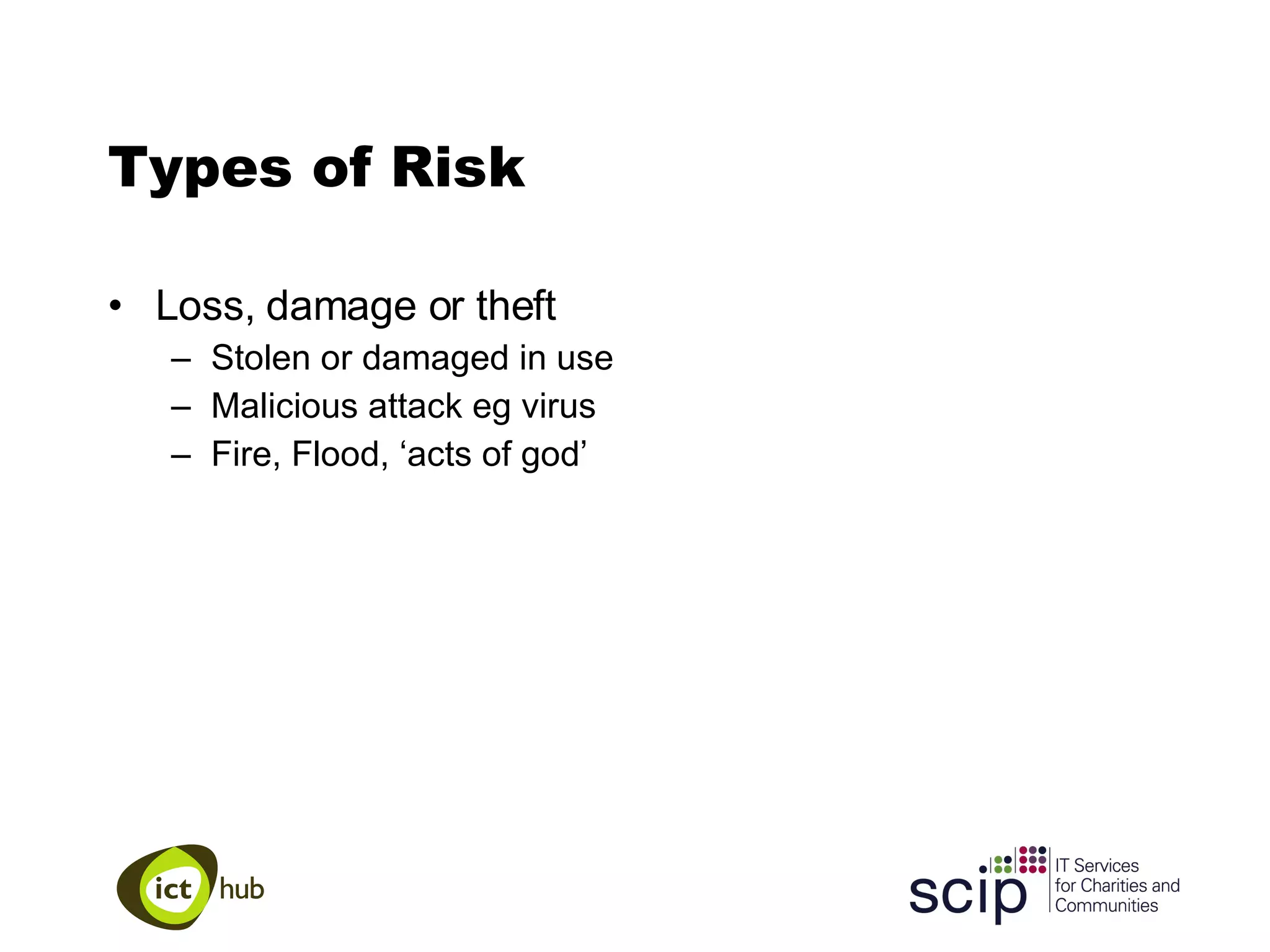 080312 Ict Hub Risk Management | PPT | IT and Internet Support | Internet