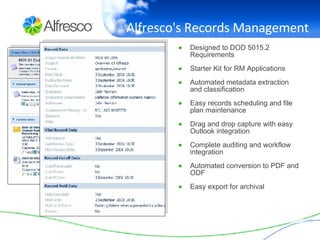 Alfresco Records Management | PPT