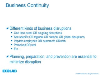 Business Continuity: Plan, Prepare, Prevent | PPT