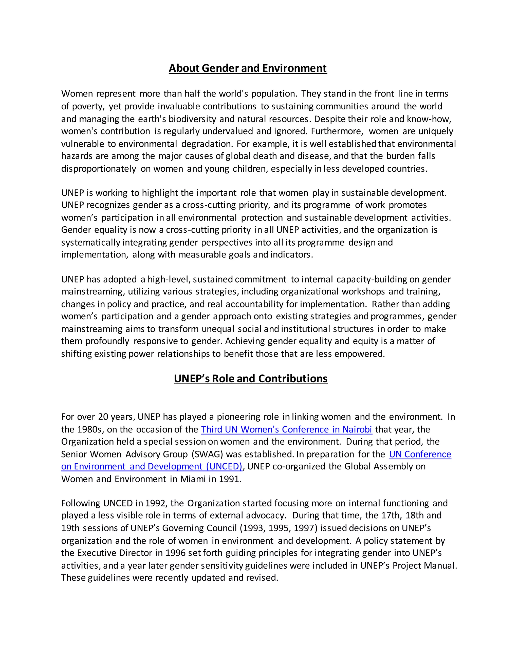 About Gender and Environment-1 | DOCX