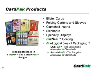 CardPak Corporate Overview | PPT