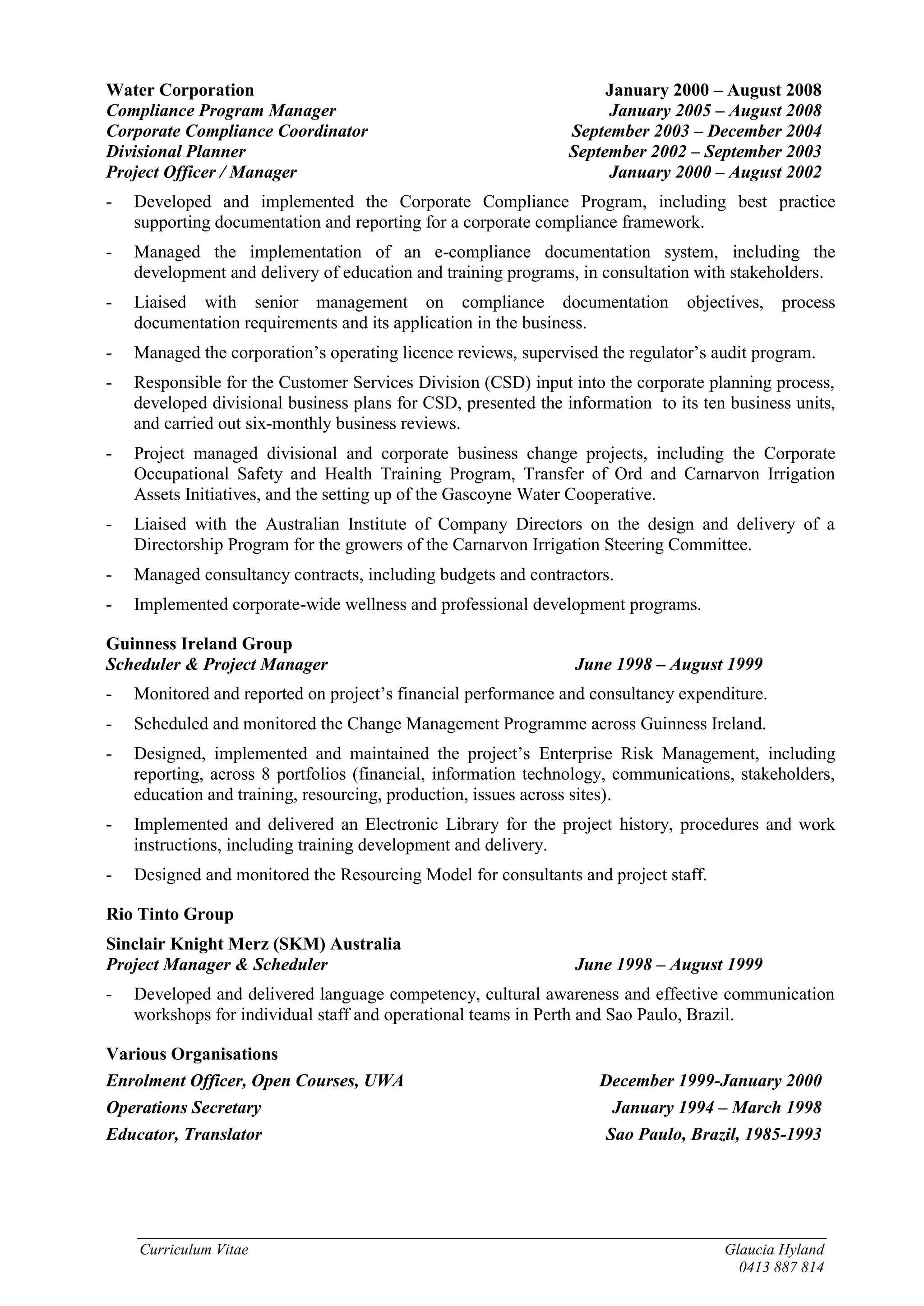 CV GH Linkedin July 2015 | PDF