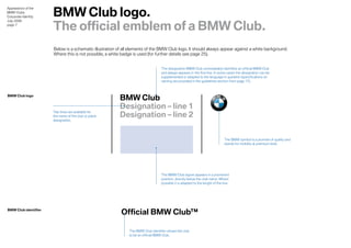 BMW Clubs - Design guidelines for appearance | PDF