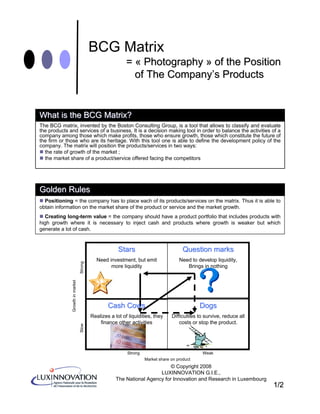 BCG Matrix | PDF | Business Accounting & Finance | Business