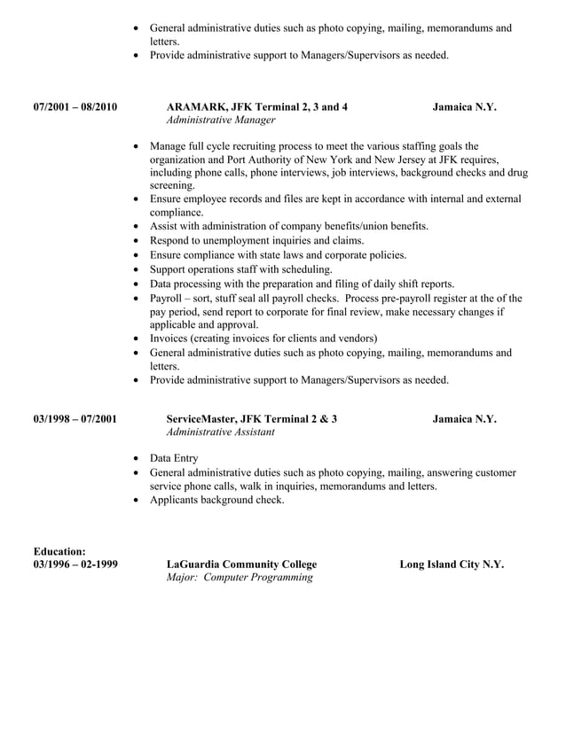 ygomezresume | DOC | Human Resources | Business