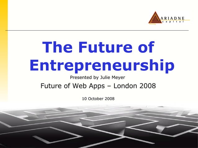 The future of entrepreneurship | PPT