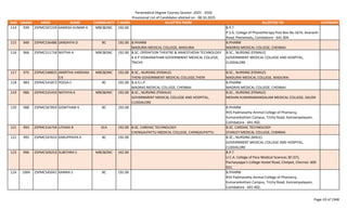 Paramedical provisional rank list 2025 degree courses | PDF