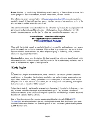 Spirent Leverages Big Data to Keep User Experience Quality a Winning ...