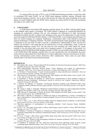 WAMS-Based SSR Damping Controller Design for FACTS Devices and Investigating Effects of ...