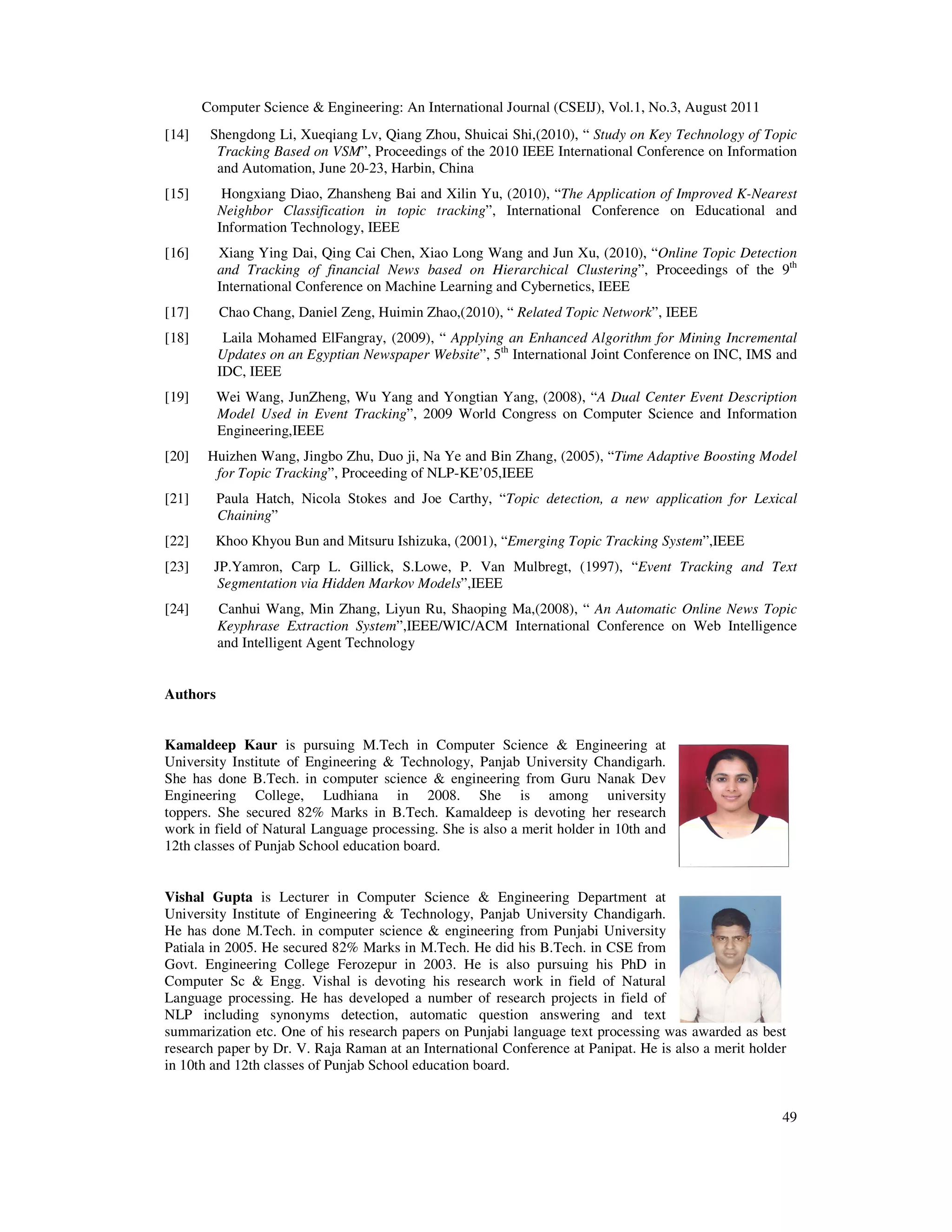 Topic Tracking for Punjabi Language | PDF