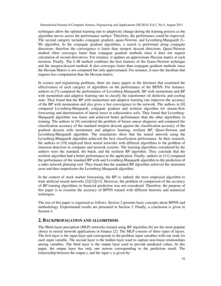 A COMPARATIVE STUDY OF BACKPROPAGATION ALGORITHMS IN FINANCIAL PREDICTION | PDF