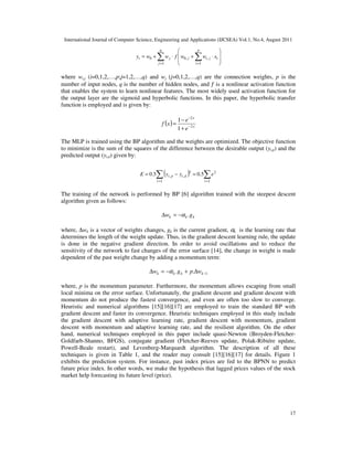 A COMPARATIVE STUDY OF BACKPROPAGATION ALGORITHMS IN FINANCIAL PREDICTION | PDF