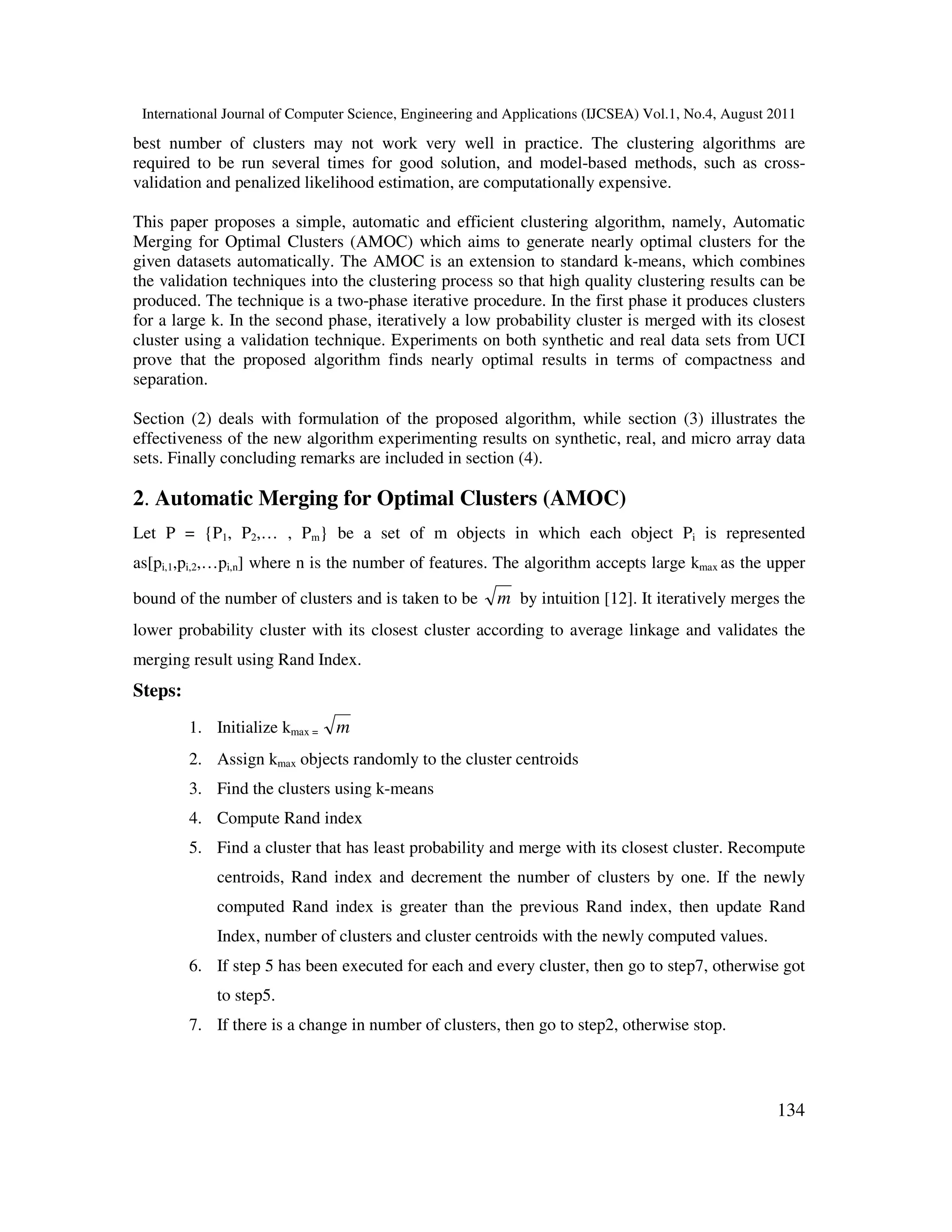 An Automatic Clustering Technique For Optimal Clusters Pdf