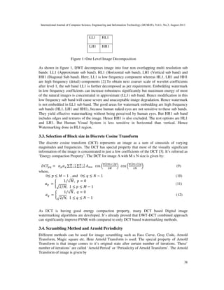 SECURED COLOR IMAGE WATERMARKING TECHNIQUE IN DWT-DCT DOMAIN | PDF