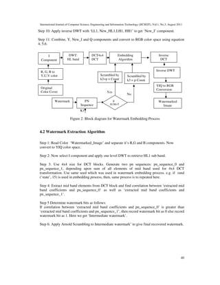 SECURED COLOR IMAGE WATERMARKING TECHNIQUE IN DWT-DCT DOMAIN | PDF