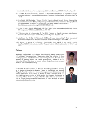 SECURED COLOR IMAGE WATERMARKING TECHNIQUE IN DWT-DCT DOMAIN | PDF