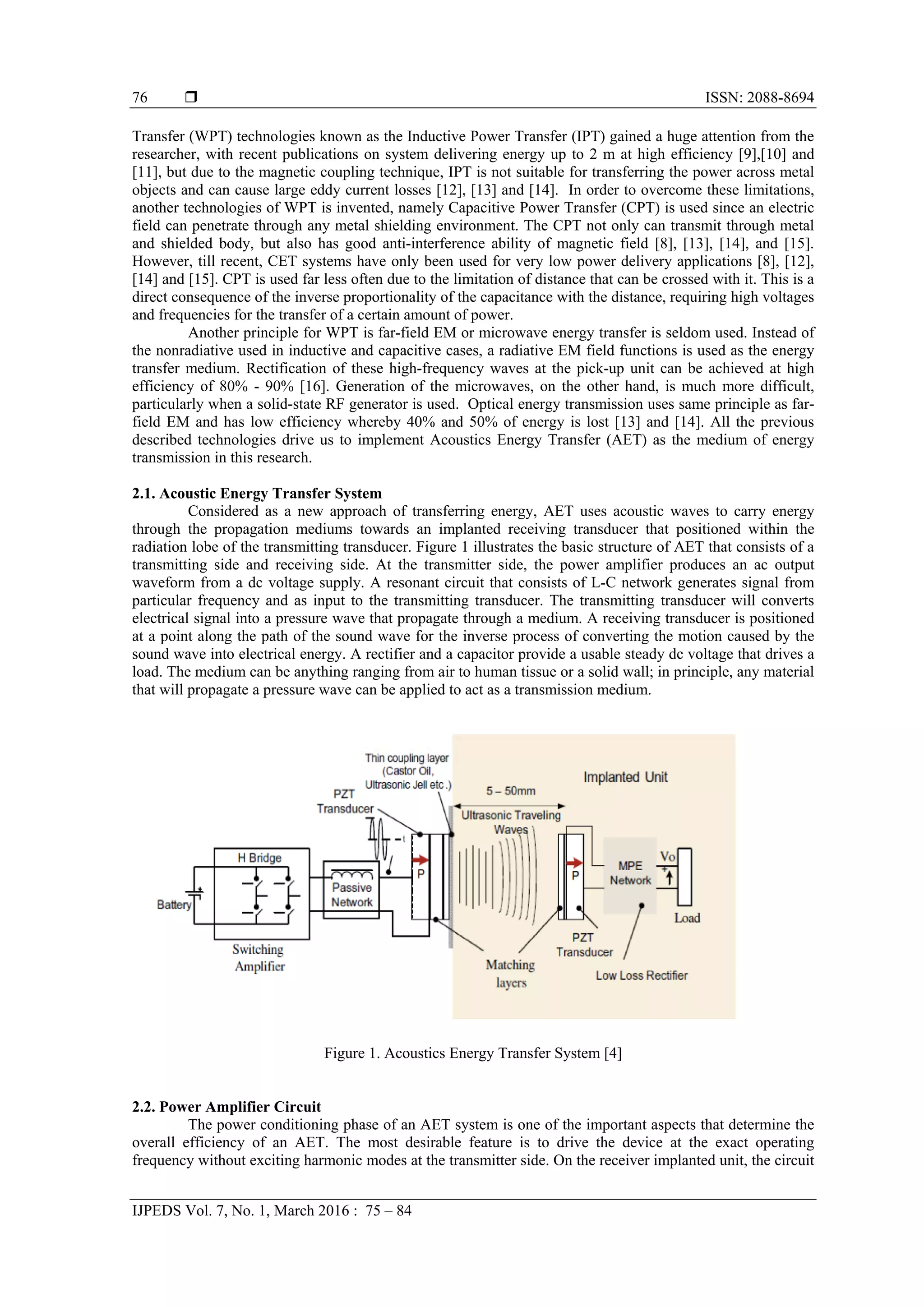 Development of Class D Inverter for Acoustics Energy Transfer ...
