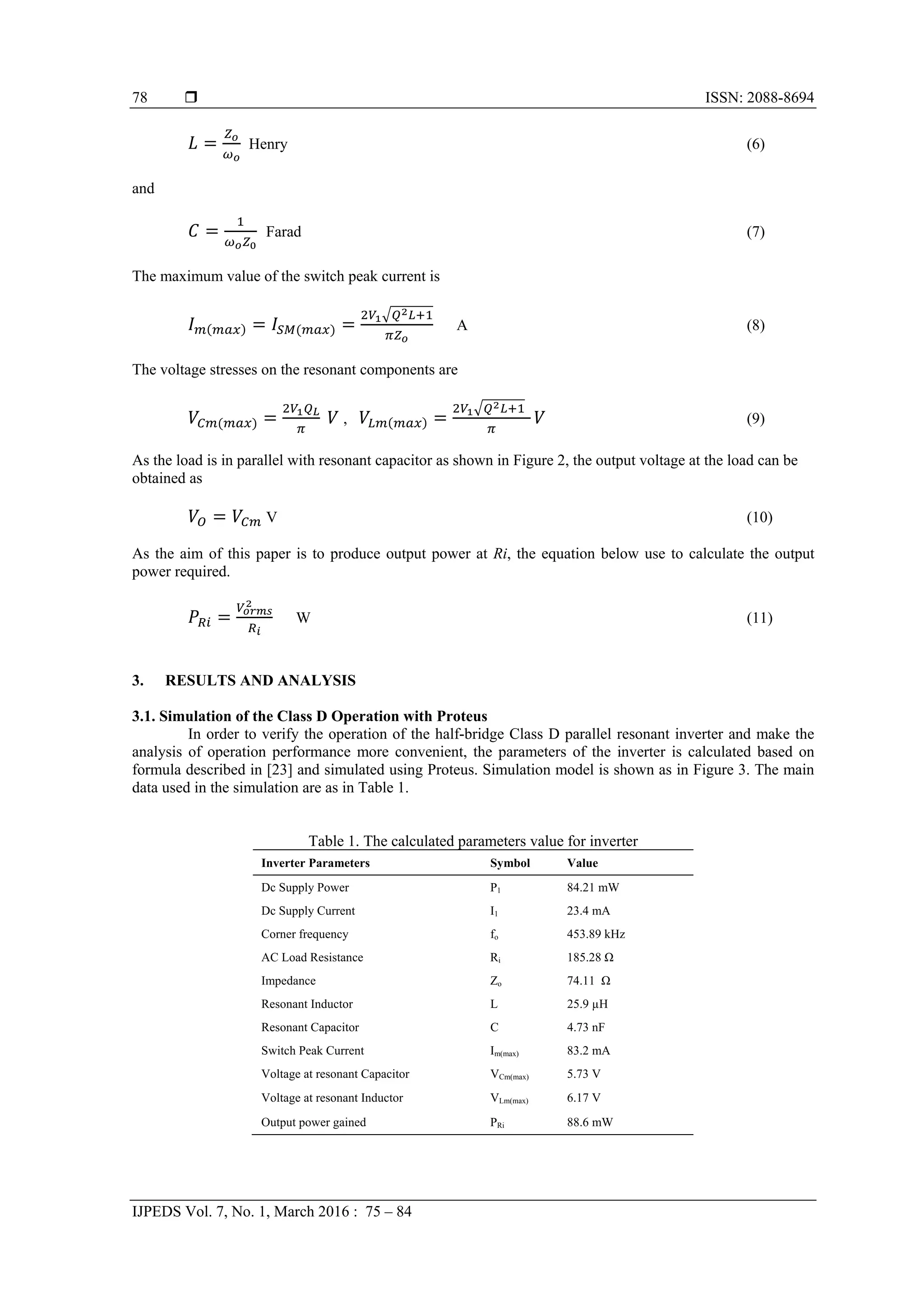 Development of Class D Inverter for Acoustics Energy Transfer ...
