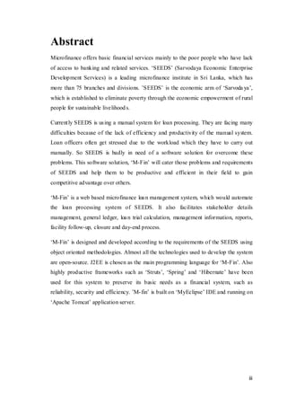 BIT (UCSC) Final Year Project - Microfinance Loan Management System | PDF