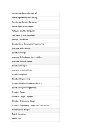 Jasa Desain Struktur | Structural Design | Structural Engineering Bondowoso Jawa Timur | PDF