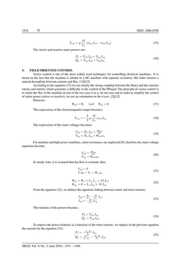 Direct And Indirect Vector Control Of A Doubly Fed Induction Generator Based In A Wind Energy