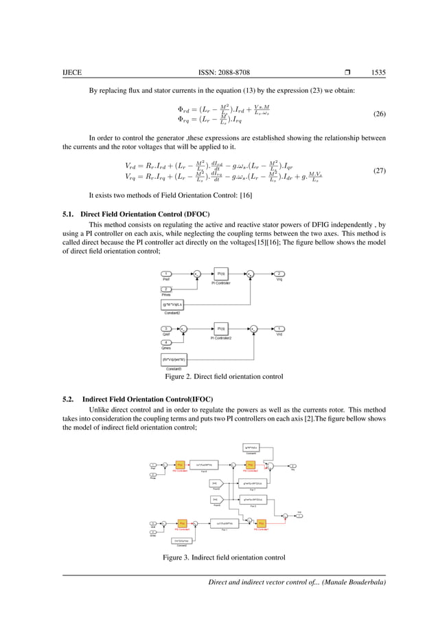 Direct And Indirect Vector Control Of A Doubly Fed Induction Generator Based In A Wind Energy
