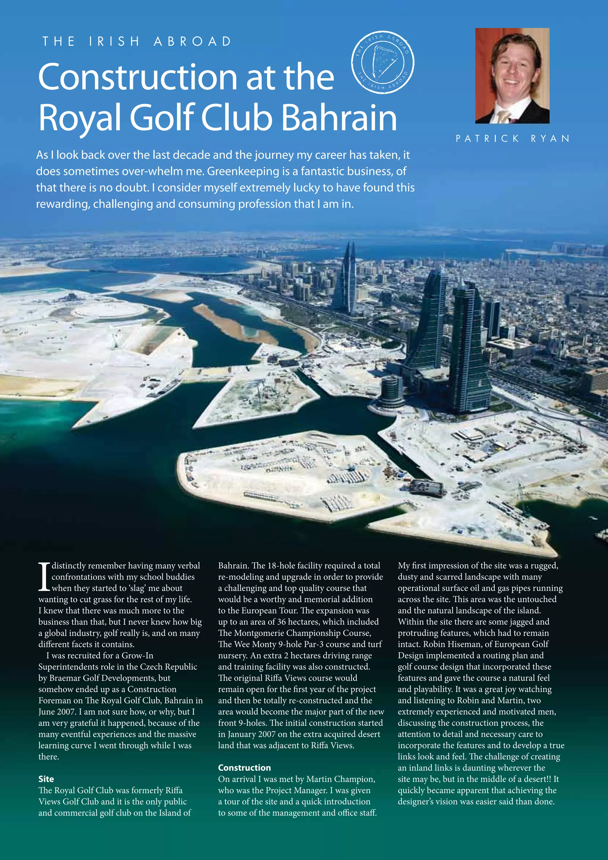Greenside article - Royal Golf Club bahrain | PDF