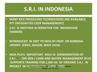 0814 Some Highlights of SRI Research in Indonesia | PPT