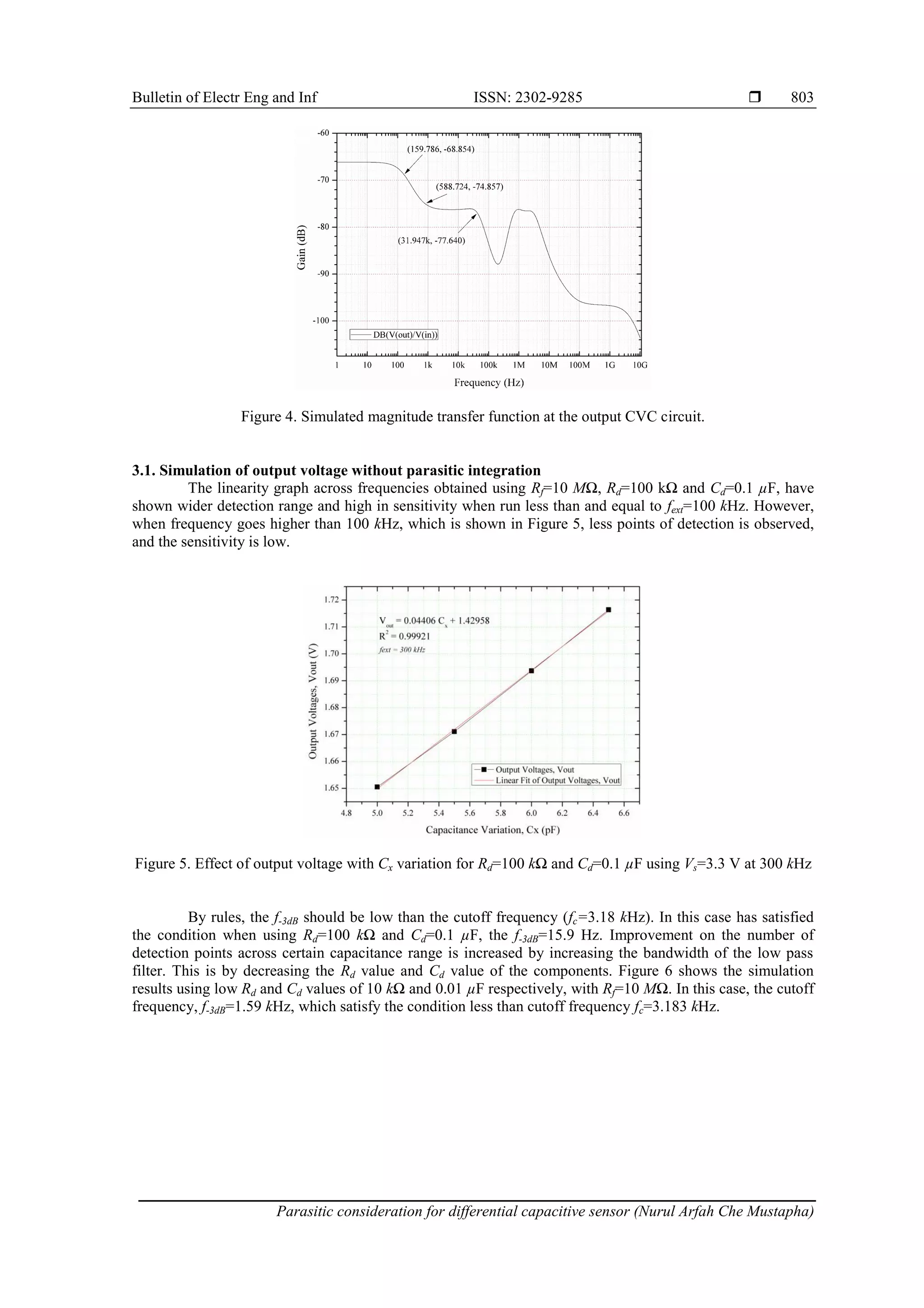 Parasitic consideration for differential capacitive sensor | PDF