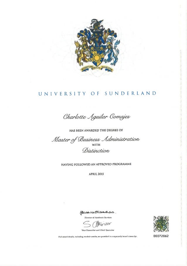 MBA Certificate