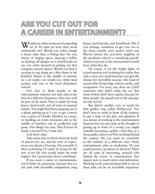 careers in entertainment | PDF
