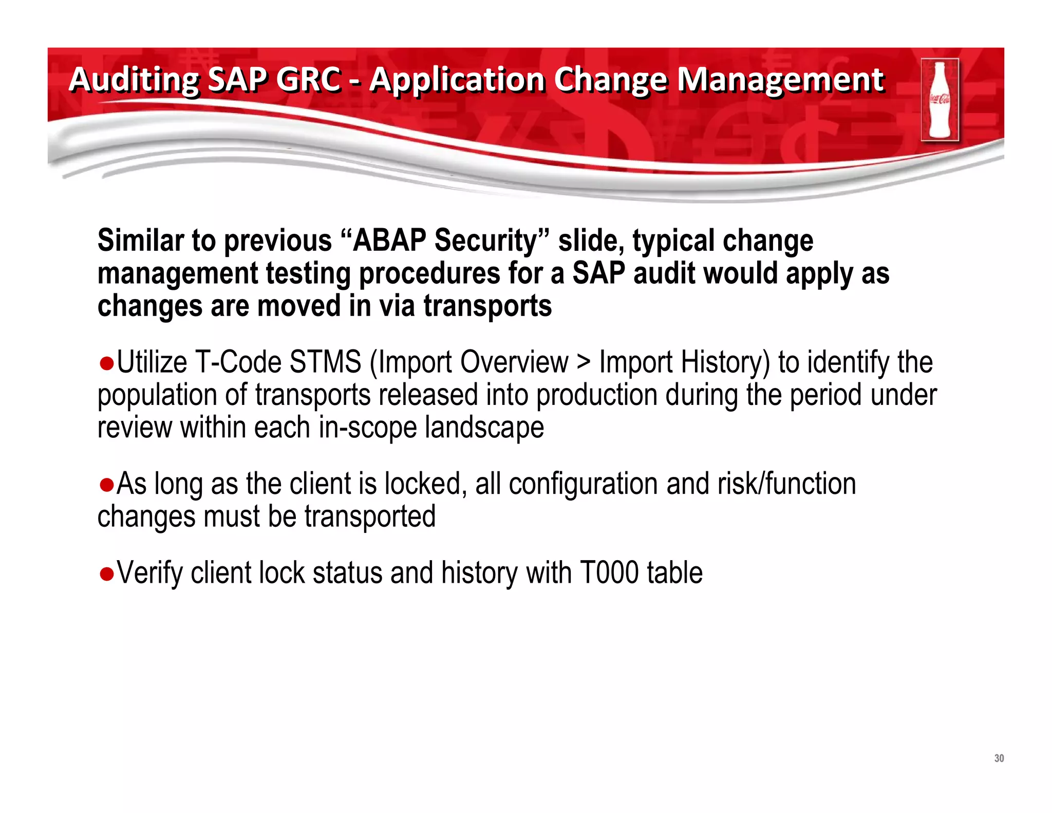 081712 isaca-atl-auditing sap-grc | PDF | Business Administration ...