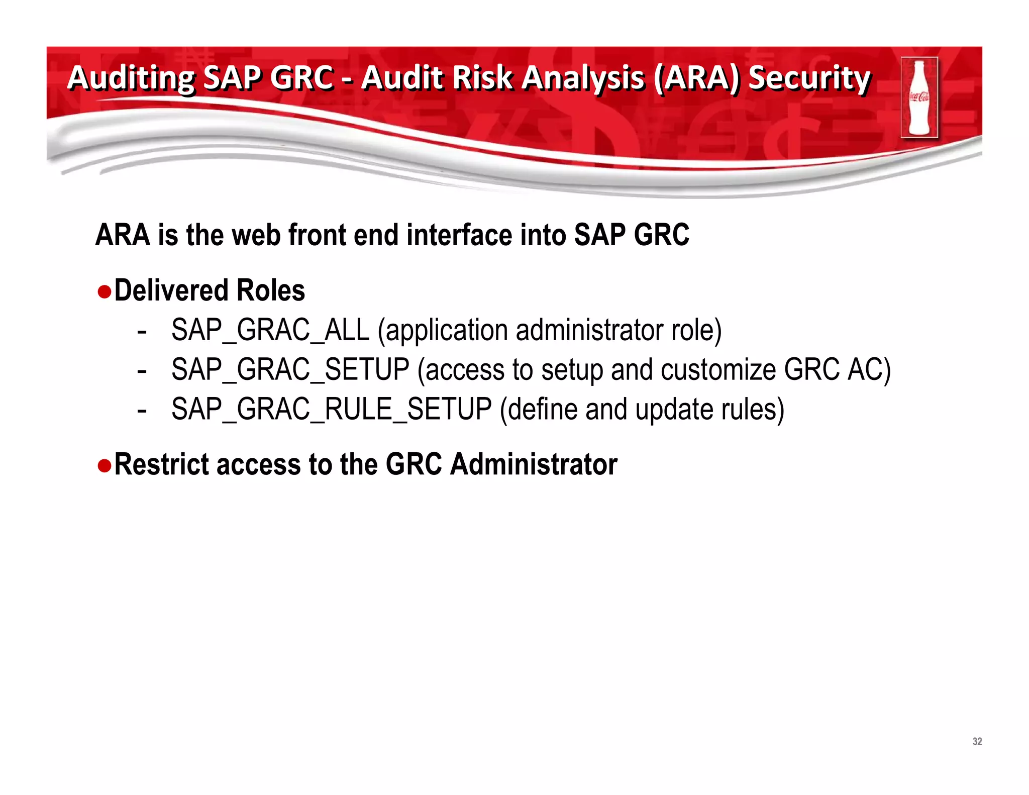 081712 isaca-atl-auditing sap-grc | PDF