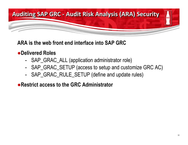 081712 isaca-atl-auditing sap-grc | PDF | Business Administration | Business