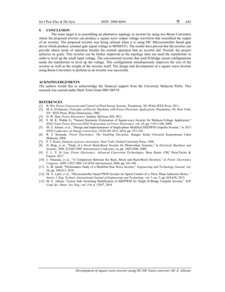 Development of square wave inverter using DC/DC boost converter | PDF