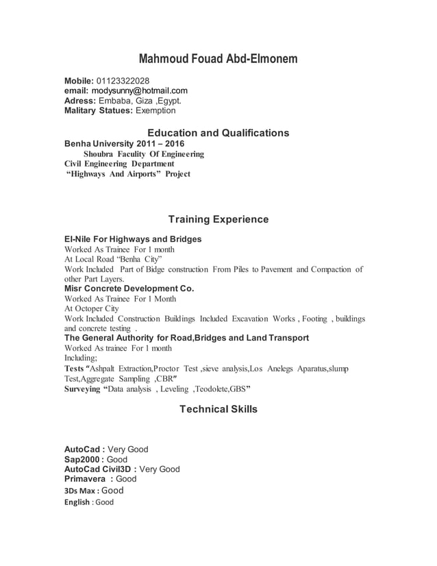 Mahmoud-Fouad CV2 | PDF
