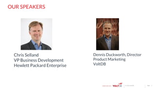 VoltDB and HPE Vertica Present: Building an IoT Architecture for Fast ...
