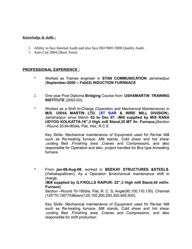 vivek kumar SinghResume | DOC