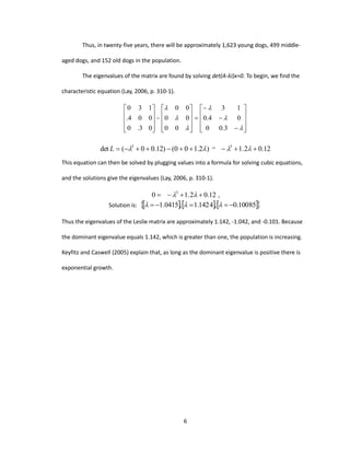 Leslie Matrices | PDF