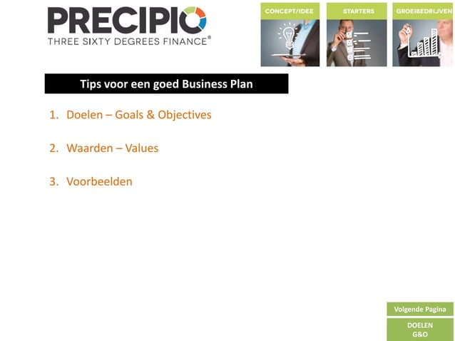 Tips voor een goed Business Plan - Augustus | PPT