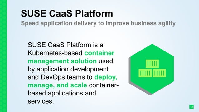 SAP Data Hub e SUSE Container as a Service Platform | PPT